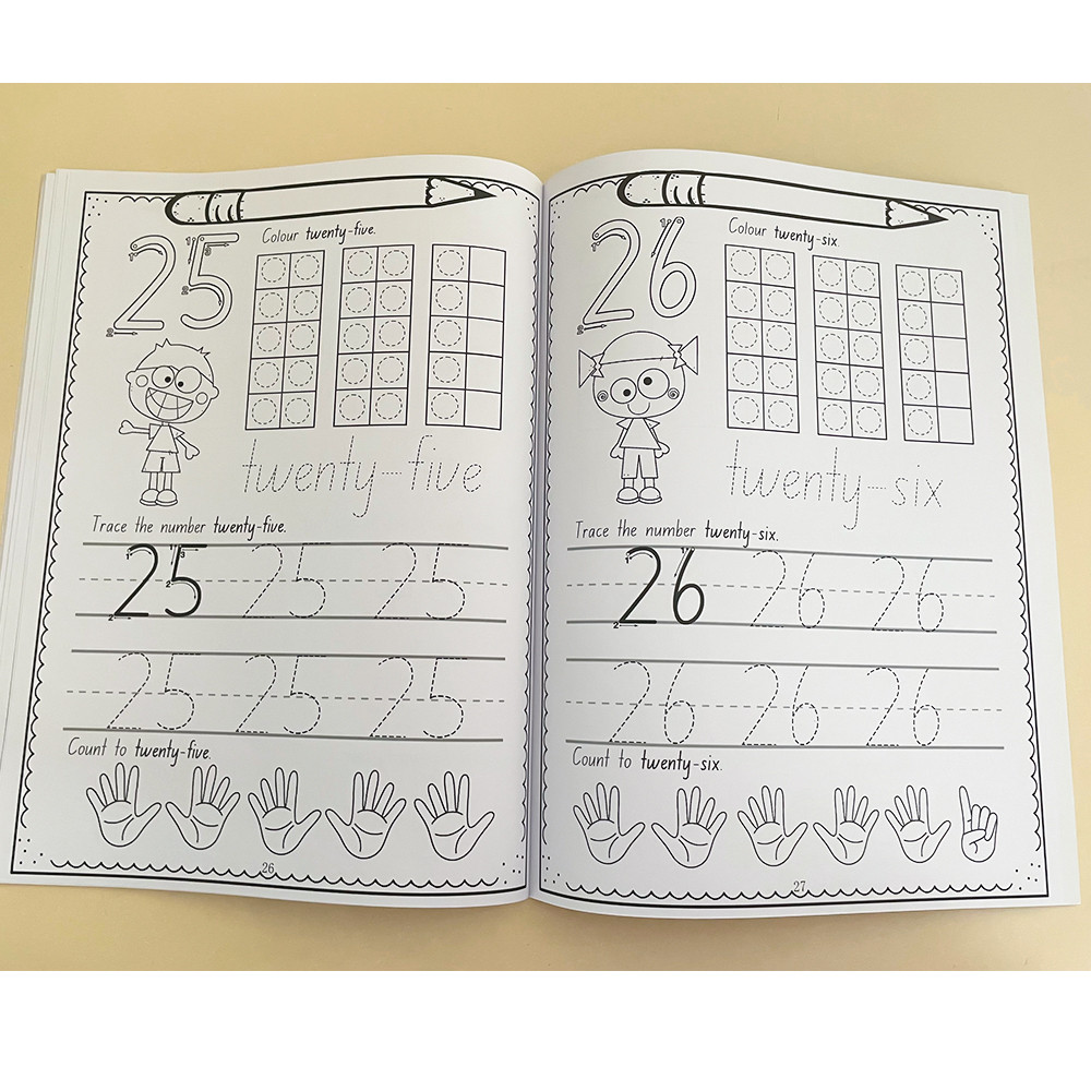 32 Pages Numbers Tracing Workbook Within 30 Math Numbers Calligraphy ...