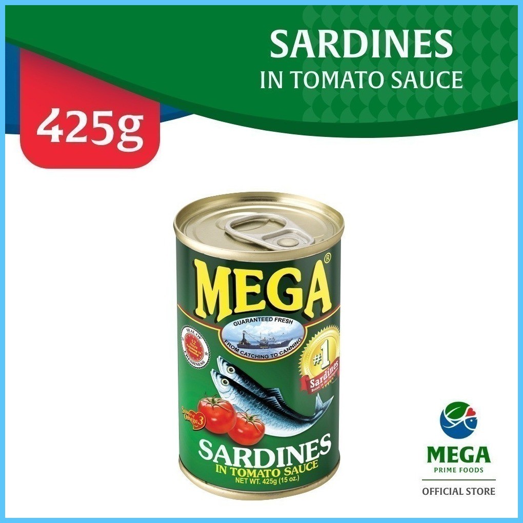 MEGA Sardines in Tomato Sauce 425G | Shopee Philippines