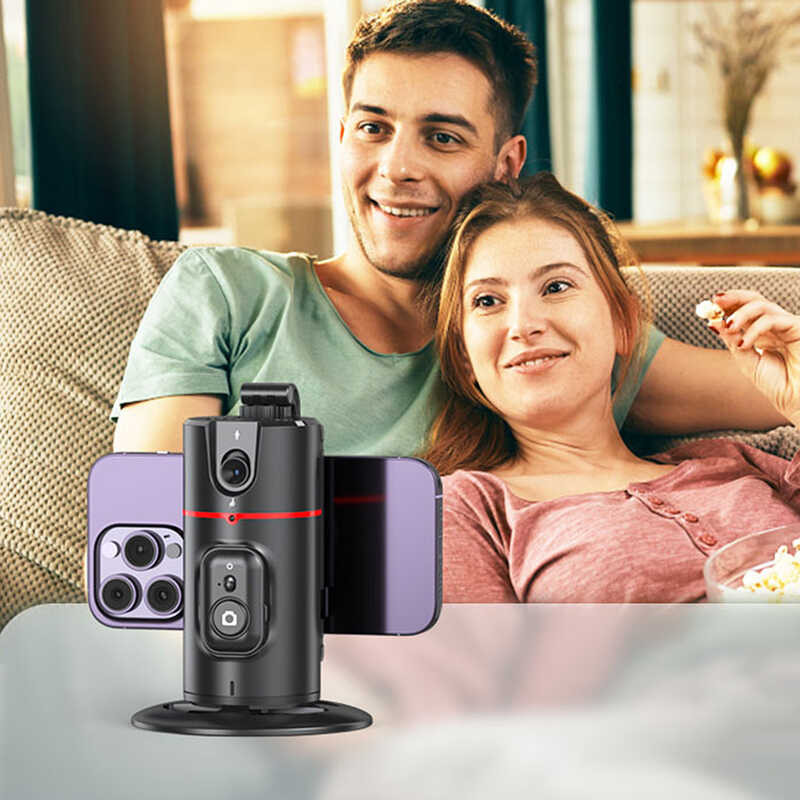 Auto Smart ♁ AI Face Tracking Tripod Holder 360° Rotation Intelligent ...