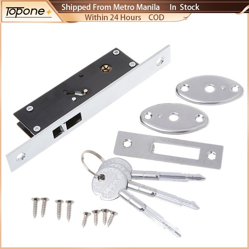 ஐ ☼ Aluminum Alloy Sliding Door Lock With Cross key Push Pull Shift ...