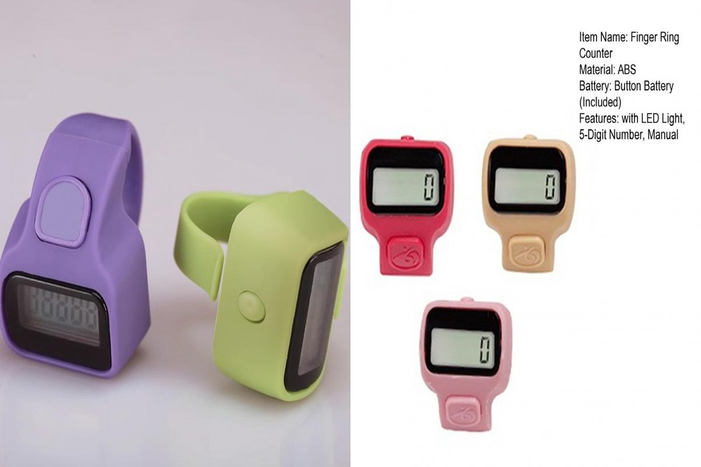 Dottam| Portable Tally Counter 5-digit Led Finger Ring Counter Clicker ...