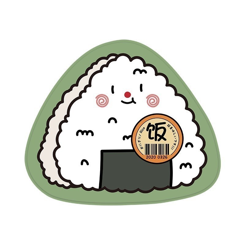 Cute Hand-Drawn Catoon Mouse Pad with Toast Milk Tea Rice Ball Cheese ...