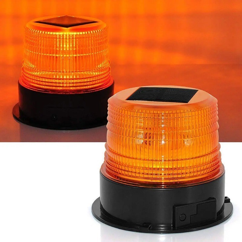 Solar Power Emergency Warning Light Strobe Wireless Beacon Magnetic ...
