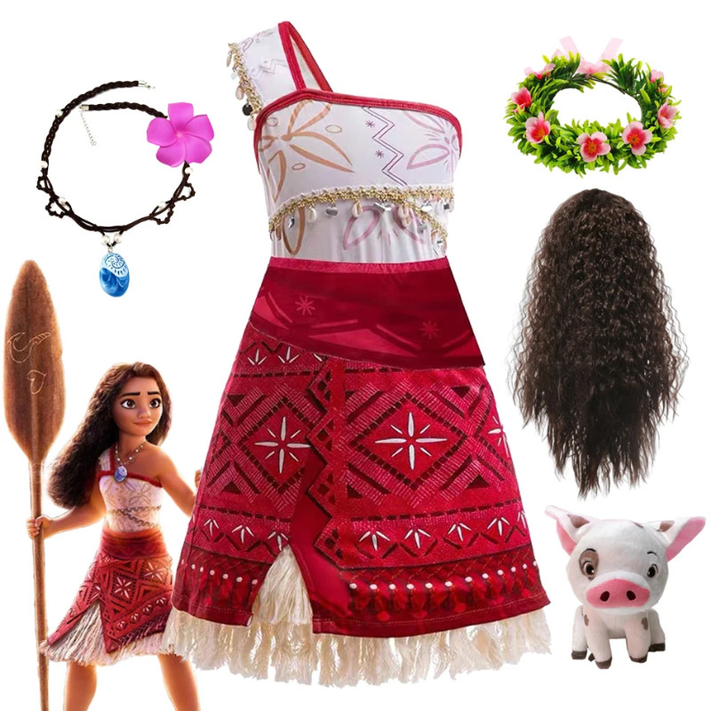 Girls New Movie Moana 2 Dress Halloween Party Adventure Costume Girl ...