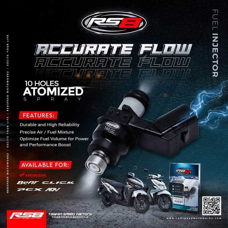 FUEL INJECTOR Rs8 10 HOLES ATOMIZED SPRAY (Beat/Cli/Adv/Pcx) | Shopee ...