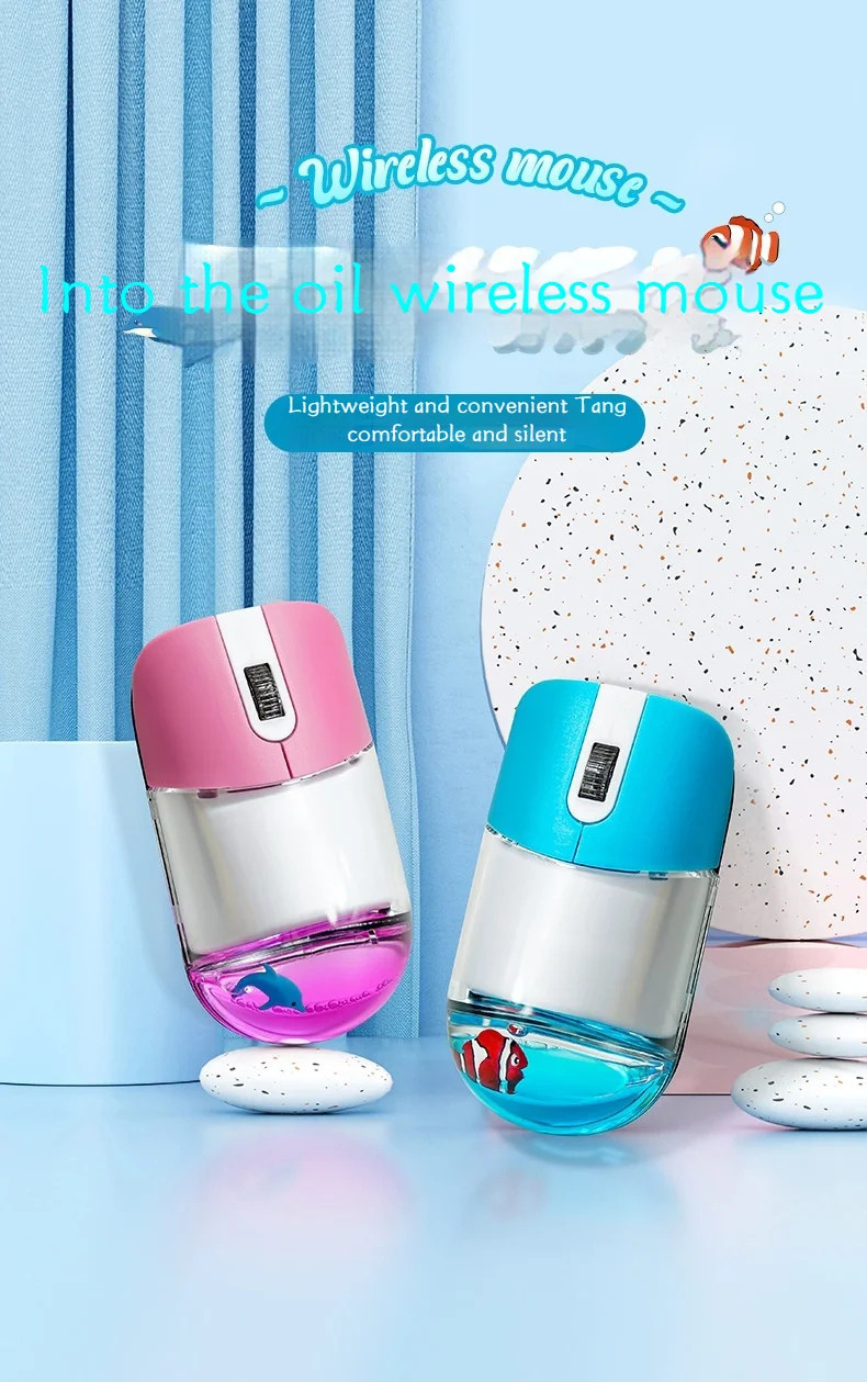 New 2.4G/Bluetooth Cute Animal Wireless Aquarium Mouse Creative Ocean ...