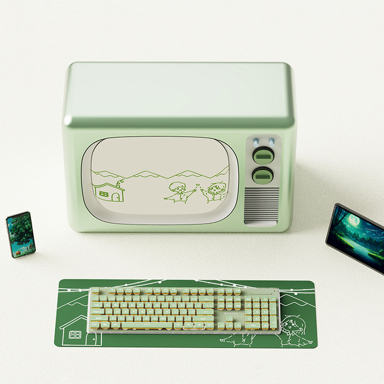 EWEADN V3 Gaming USB only Wired film Keyboard, 104 Keys Full Size All-Metal Panel, for Games and ...