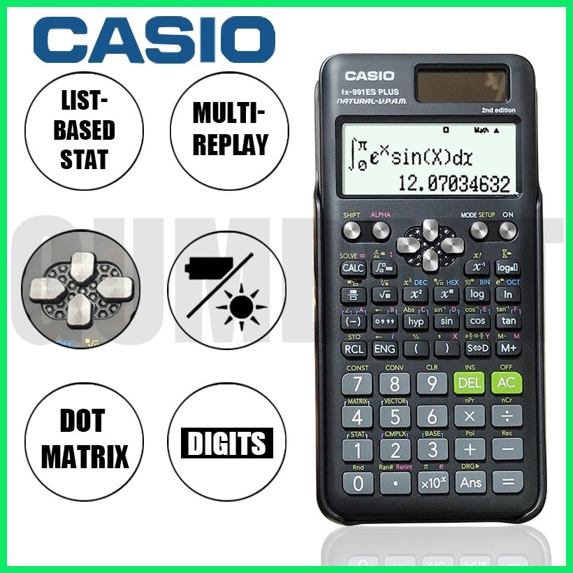 ¤ Casio Scientific Calculator 991ES New PIN Calculators New Edition-2 Heavy Duty FX991ES Plus ...