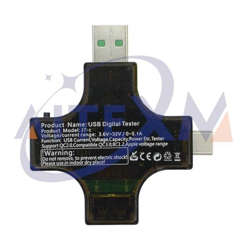 TYPE-C TFT USB Color Bluetooth Type-C PD Digital Voltmeter Vurrent ...