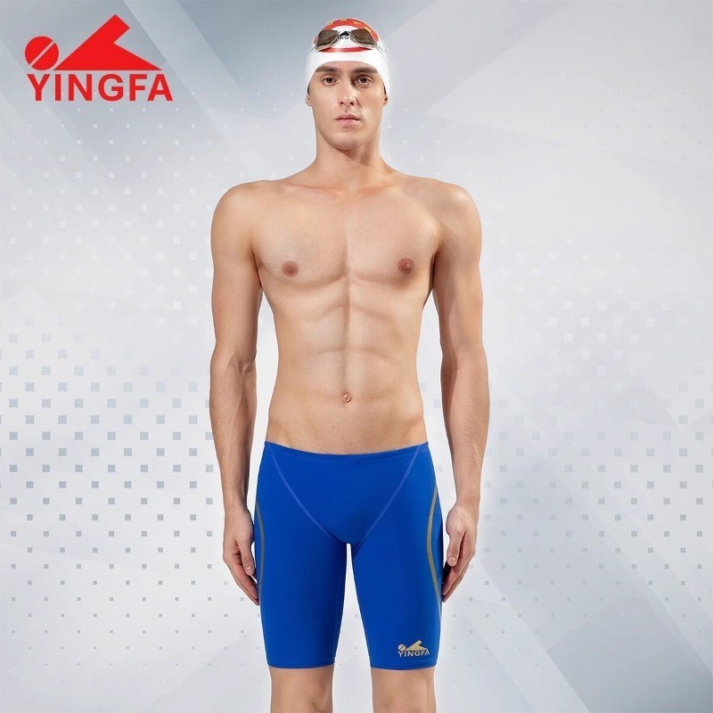 New Yingfa Swimming Trunks Chlorine Resistant Racing Mens Swim Jammers ...