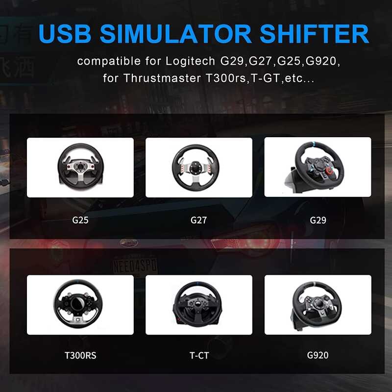 PC DOYO Gaming Steering - Wheel H Shifter Pc, H Gears USB Simulator ...