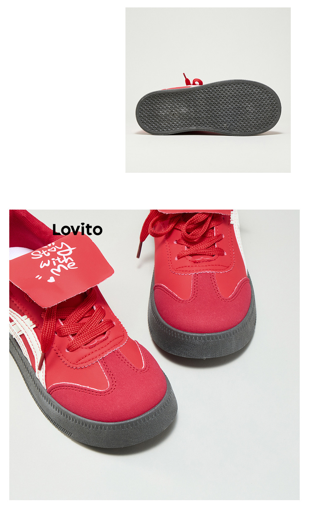 Women Casual Letter Colorblock German Training Shoes Sneaker Commute ...