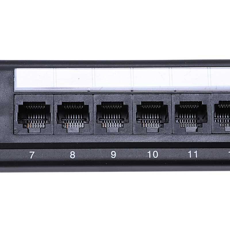 24 UTP Port Rj45 Patch Panel Cable Wall Mounted Bracket Connector Rack ...