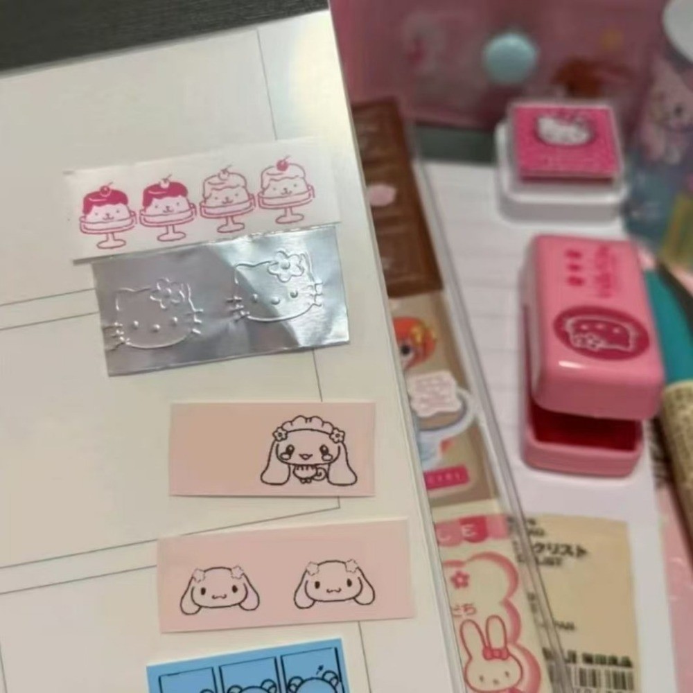 Hello Kitty Sticker Embosser Cute Cartoon Kitten Diary Scrapbook ...