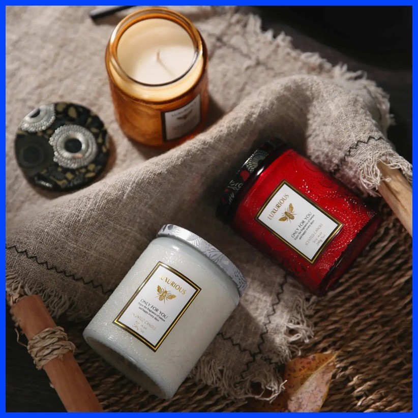 ⇩ ℡ Embossed Scented Candle with Box Natural Soy Candle for Souvenir ...