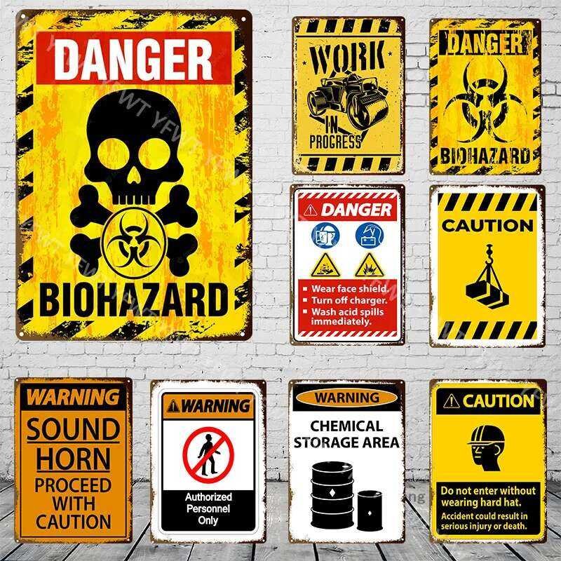 Keep Calm Warning Vintage Tin Sign Metal Plate Beware of The Wife Wall ...