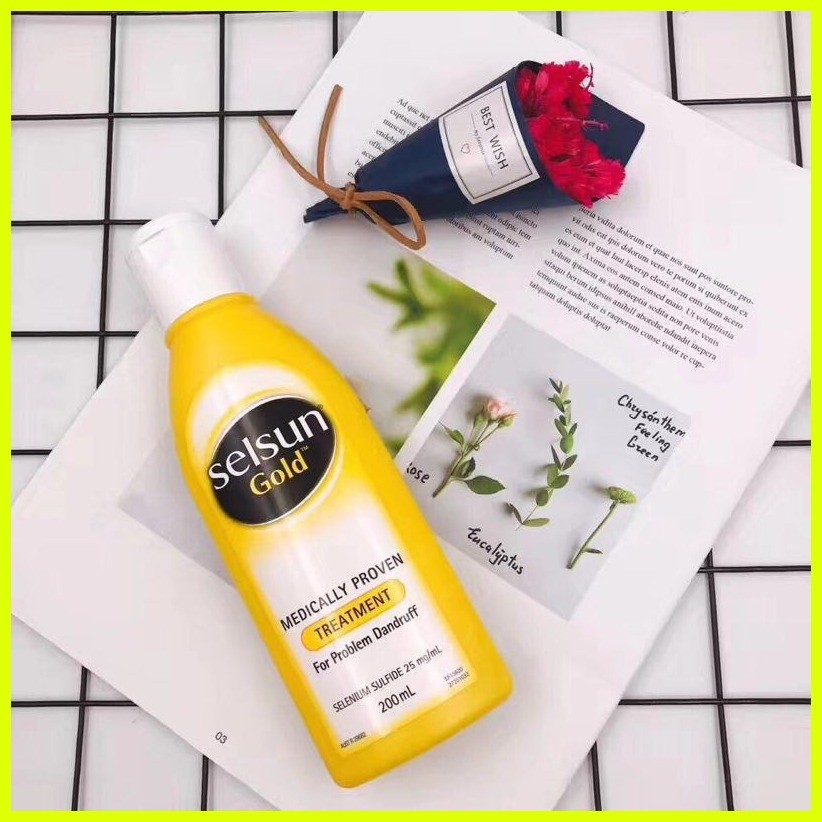 Selsun Gold Dandruff Medicated Selenium Sulfide Shampoo Treatment ...