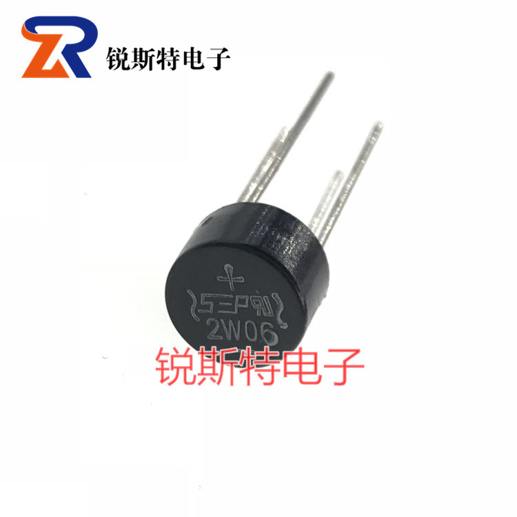 Bridge pile circular 2W04 2W06 2W08 2W10 single-phase 1000V 2A 4-pin ...