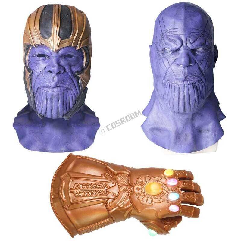 Mga Avengers Cosplay Infinity Gauntlet Na May Liwanag Thanos Gloves ...