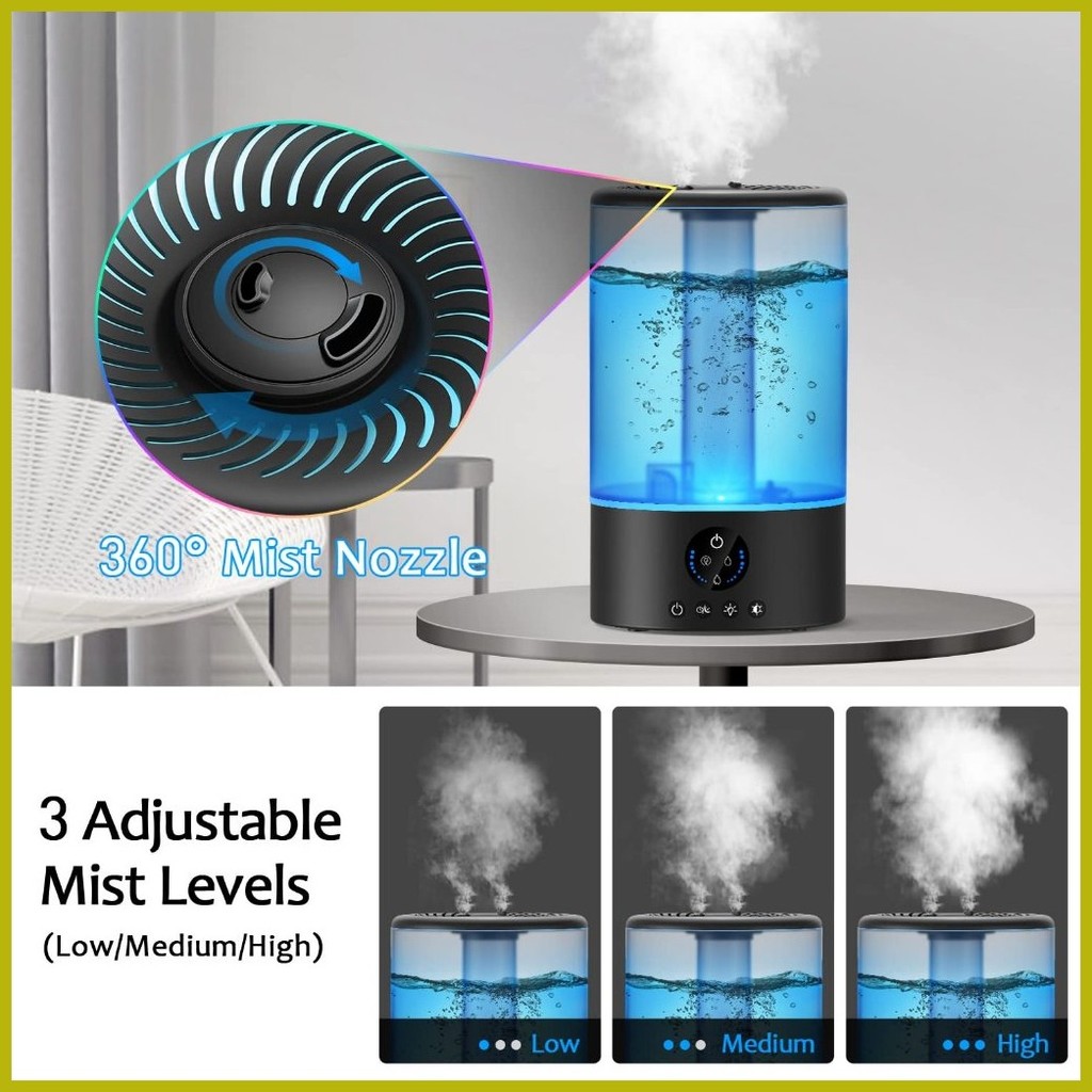 ⇧ 500ML Aromatherapy Humidifier with Essential oil Ultrasonic Aroma ...