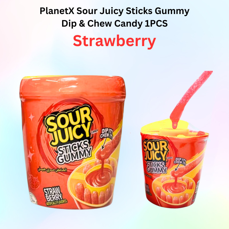 *1PCS* 60G PlanetX Sour Juicy Drop Stick Gummy With Jam (Gula-Gula ...