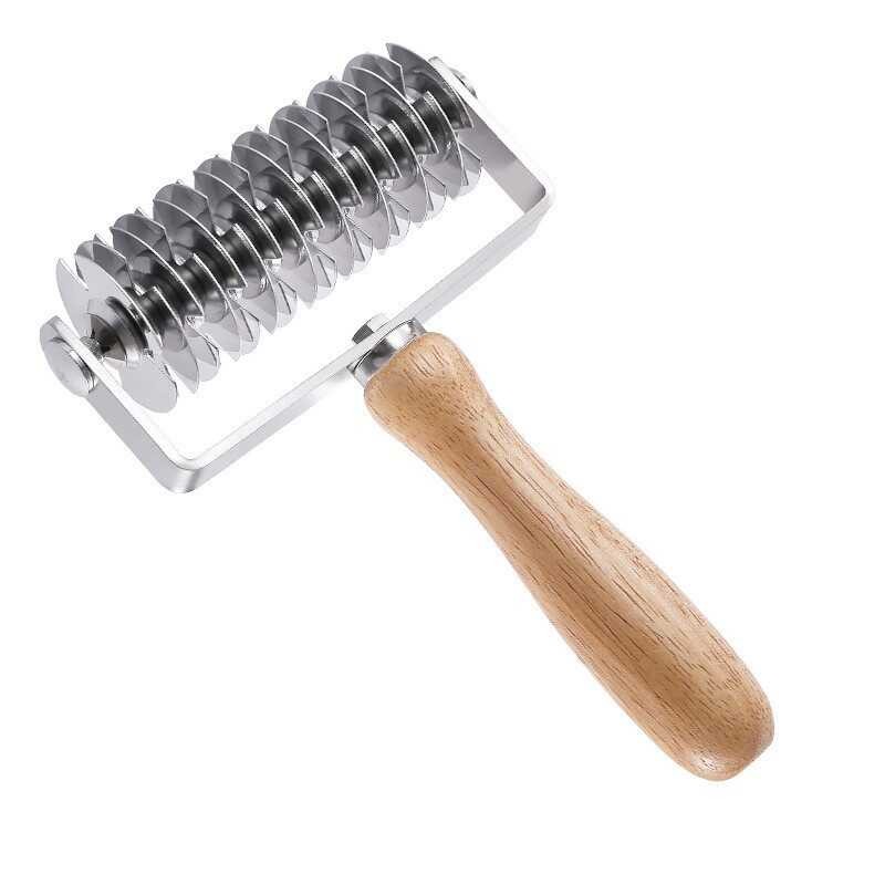 wire pizza Stainless steel cutter Stainless steel oak handle pizza ...
