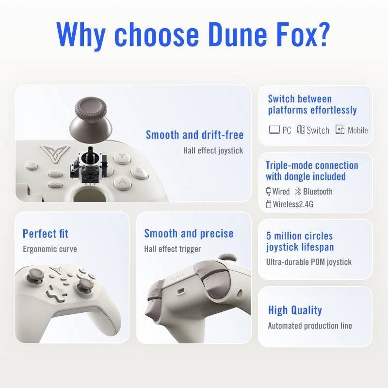 Dune Flydigi Fox Gaming Controller Wireless Gamepad Trigger Smart port ...