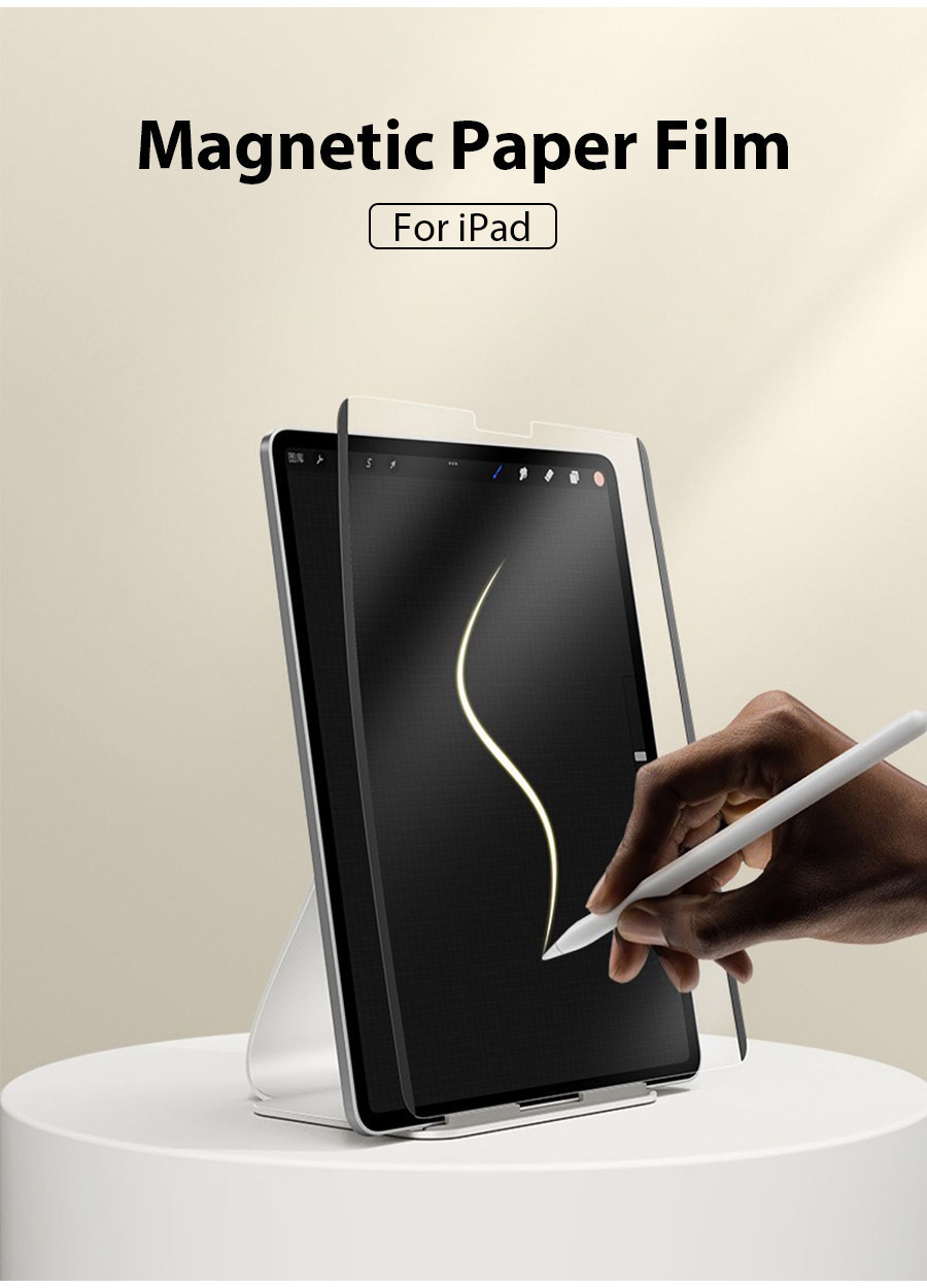 Magnetic Like Paper Film For Ipad Pro 11 12.9 13 2024 10th Generation ...