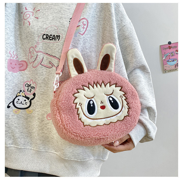 Kawaii Plush Cartoon Labubu Handbag Labubu Shoulder Messenger Bags ...