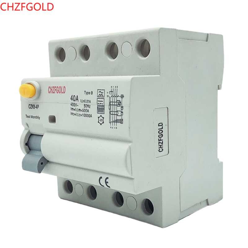 CHZFGOLD Bagong Type B RCCB 63A 4 Pole ELCB Earth Leakage Circuit ...