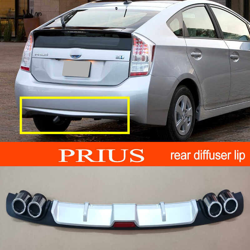 718 ABS Plastic Sier / Black Car Bumper Rear Diffuser Spoiler Lip For ...