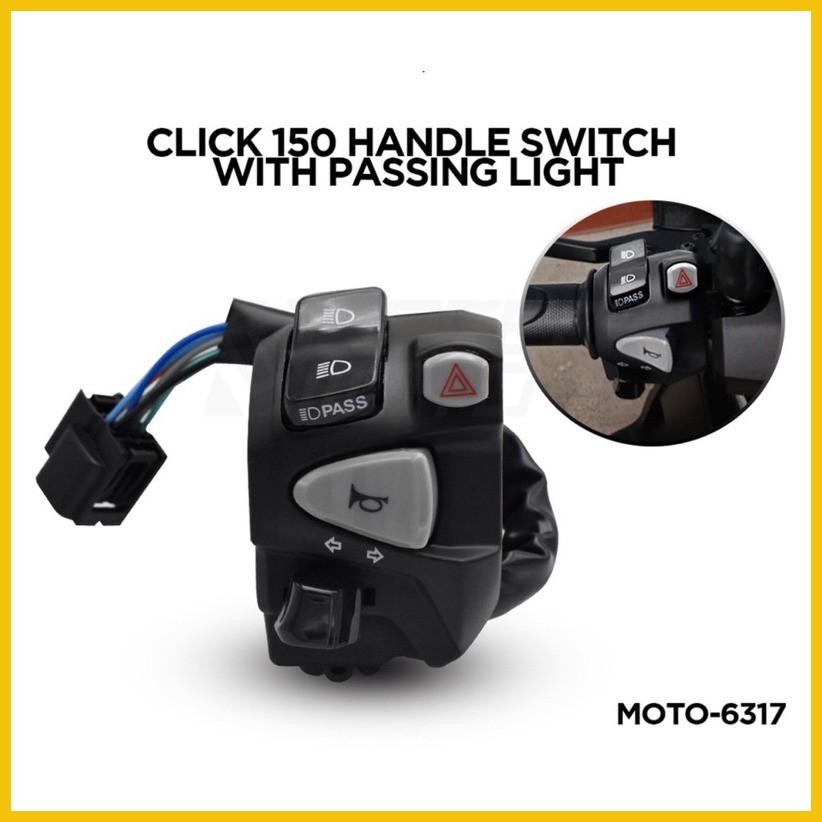 ♀ HONDA CLICK 125i/150i HANDLE SWITCH WITH PASSING LIGHT LEFT SIDE FOR ...