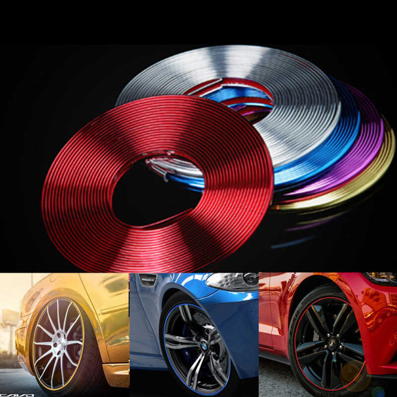 Bd1 8M Stickers Car Vehicle Color Wheel Edge Rims Protectors Decor ...