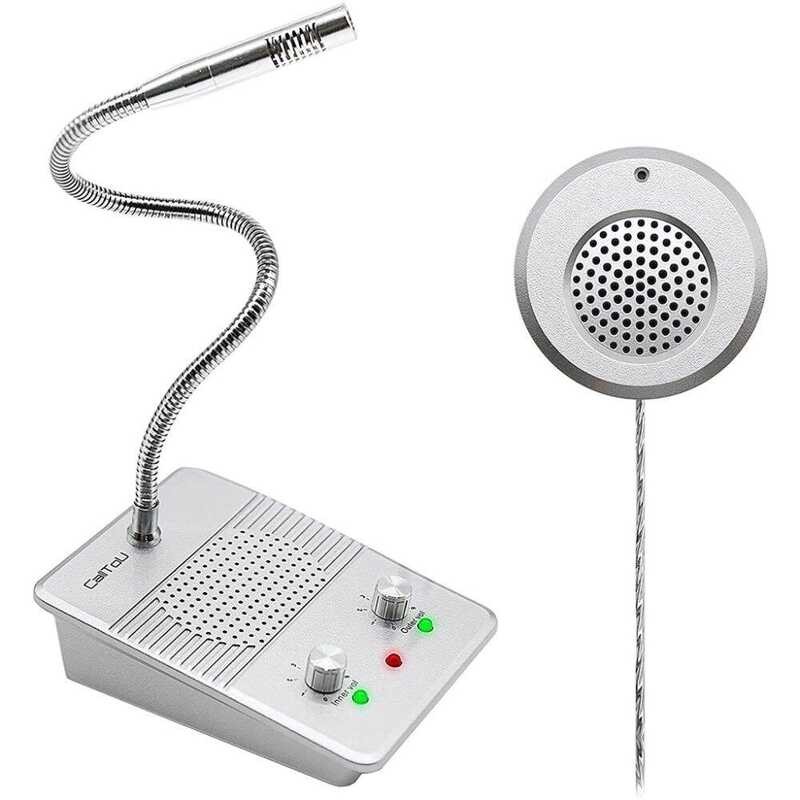 System DAYTECH Dual Way Interphone Talk Through Window Speaker Counter ...