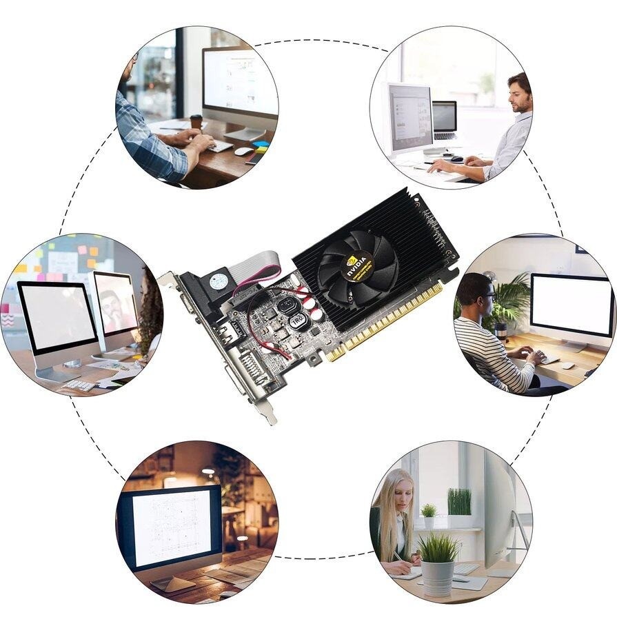 Computer independent GT730 2G128BIT desktop small chassis card all-in ...