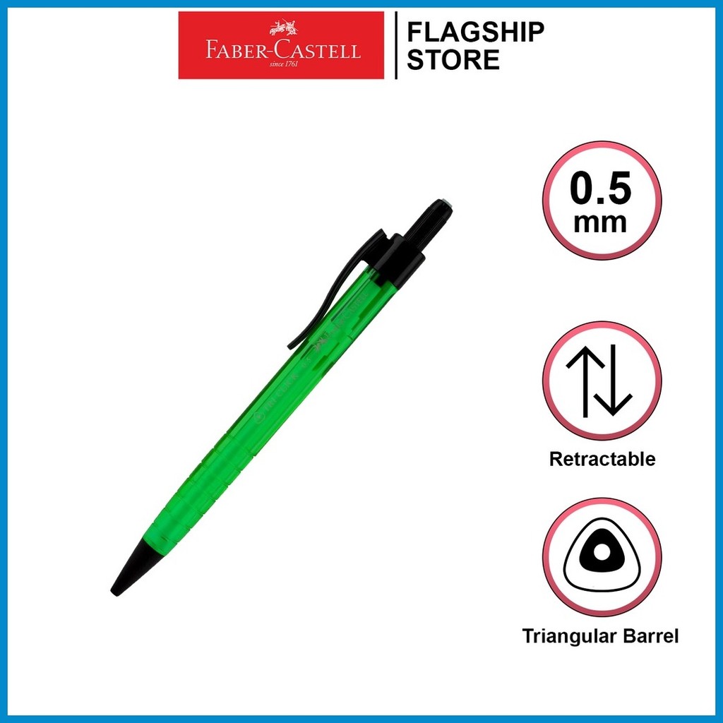 Faber-Castell TRI-CLICK 0.5 Mechanical Pencil Ice Color Green ...