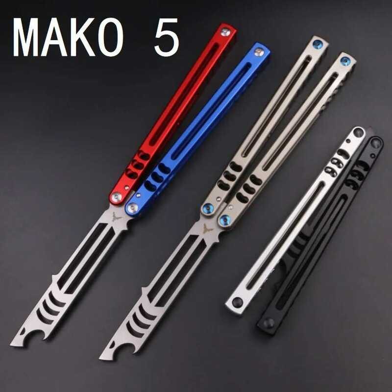 Kitchenware Mako V Bottle Balisong Trainer Alumimum Handle With Bushing ...