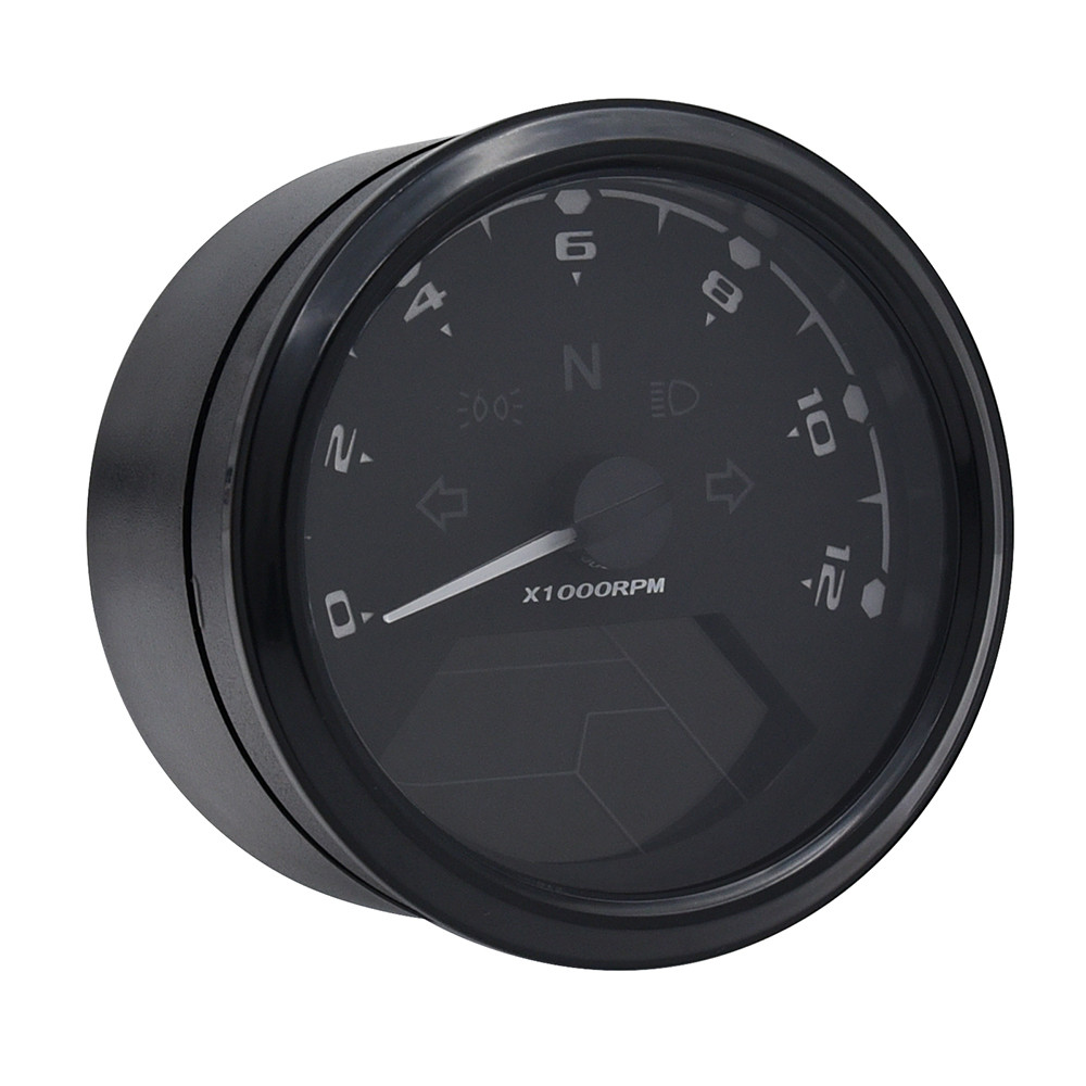Universal Digital Motorcycle LCD Screen Speedometer Odometer Techometer ...
