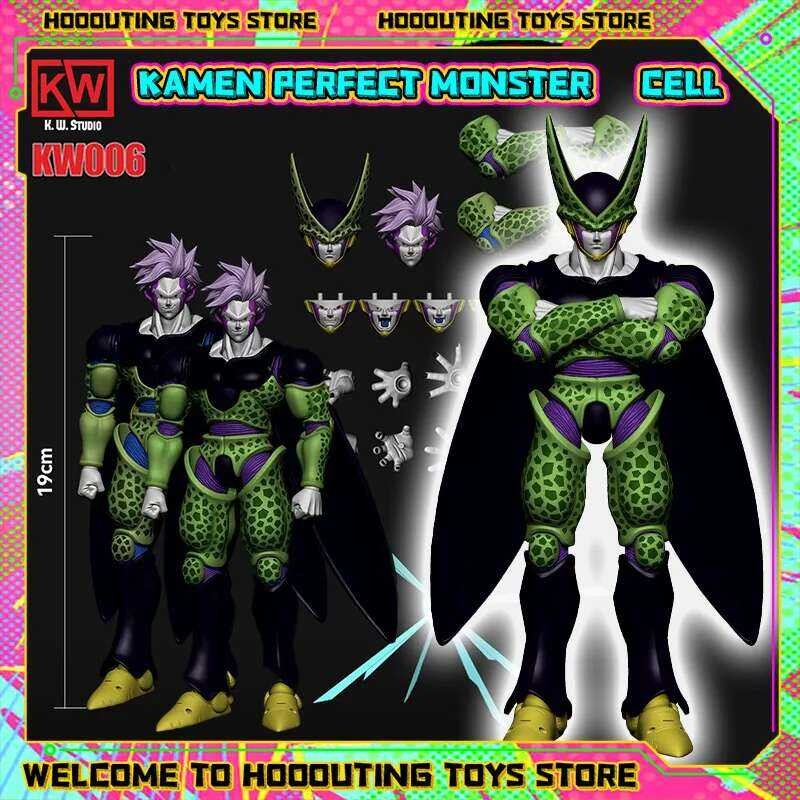 KW Studio 1/12 Dragon Ball Cell Action Figure SHF Green Perfect Cell ...