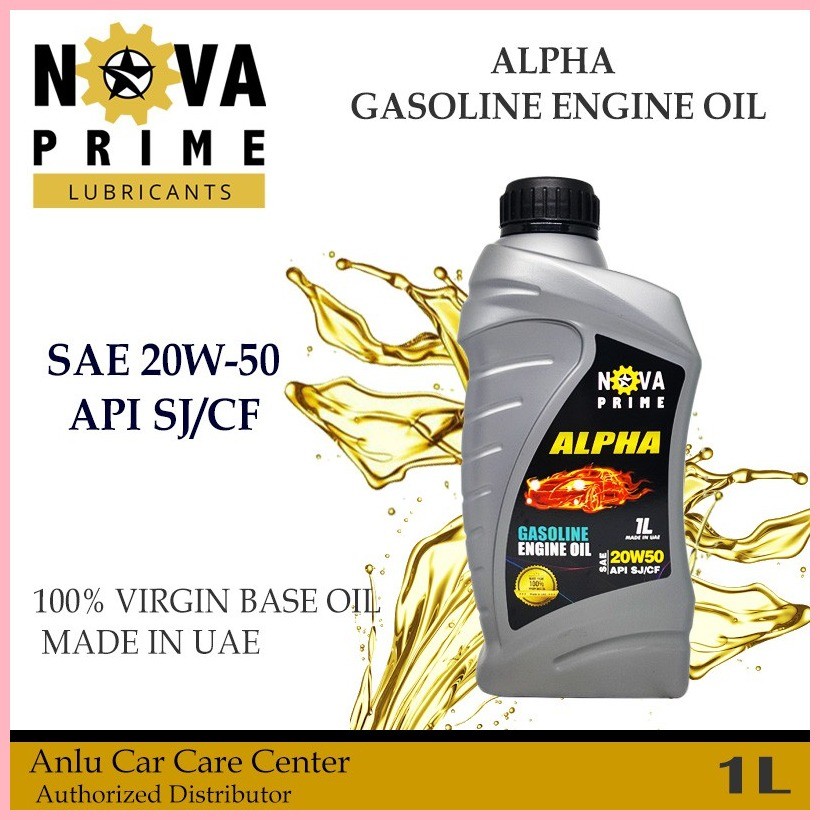 NOVA PRIME Alpha Gasoline Engine Oil SAE 20W-50 APR SJ/CF (1L) | Shopee Philippines