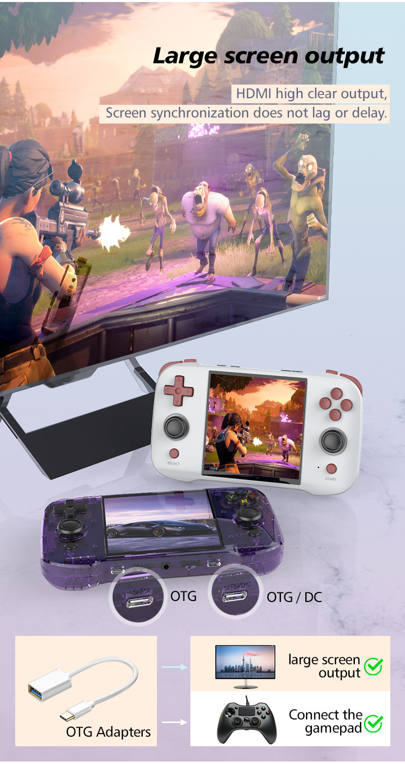 GameCove R46S Retro Handheld Video Game Console Linux System | Shopee ...