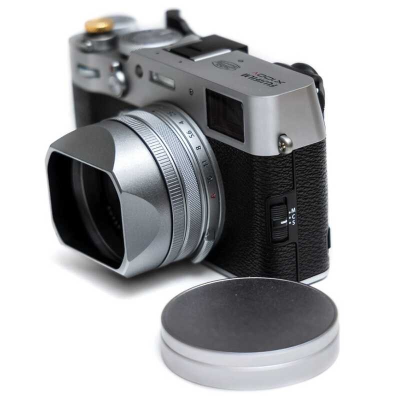 Camera Vintage Style Square Lens Hood Shade Metal Mask Sier Light ...