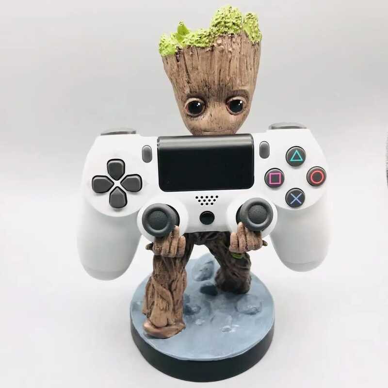 Avengers The Groot Tree Iron Man Spiderman Anime Figure Q Version ...