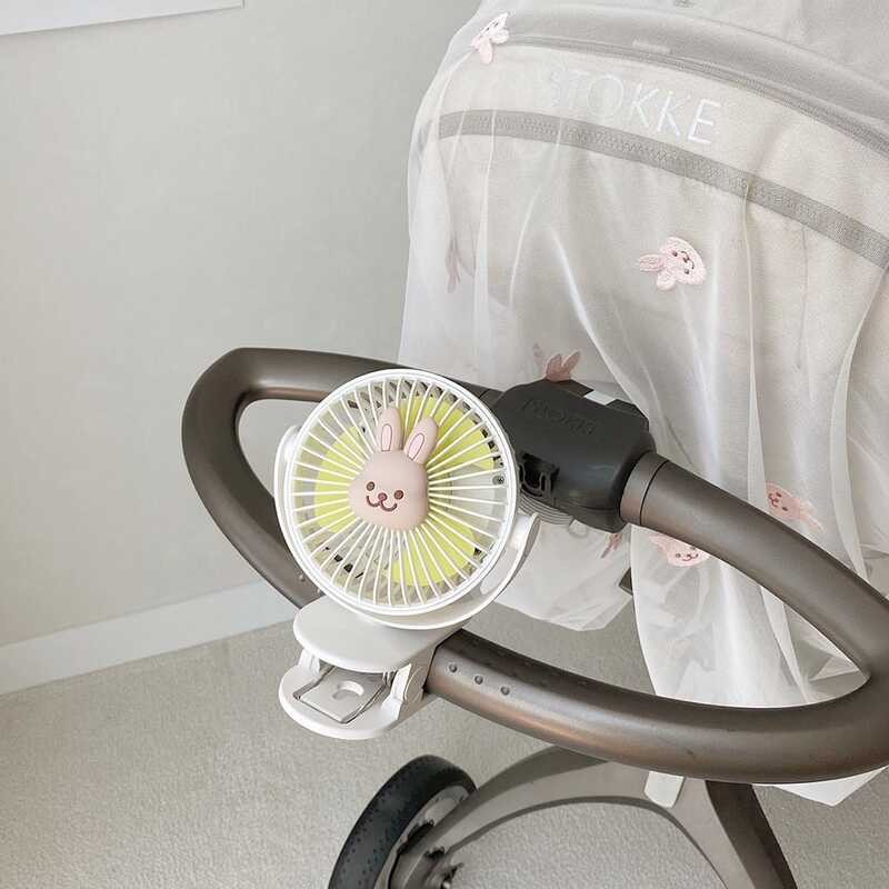 style Ins baby stroller clip fan, small, portable, silent, rechargeable ...