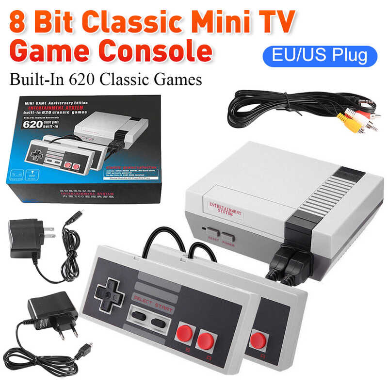 8 C Bit Mini TV Retro Player Console Video Game Built-In 620 Classic ...
