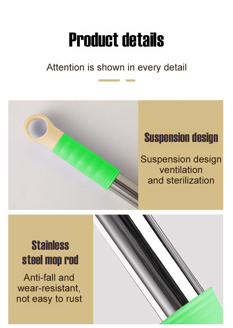 Durable mop] New upgraded bamboo fiber kitchen mop/household mop/easy ...