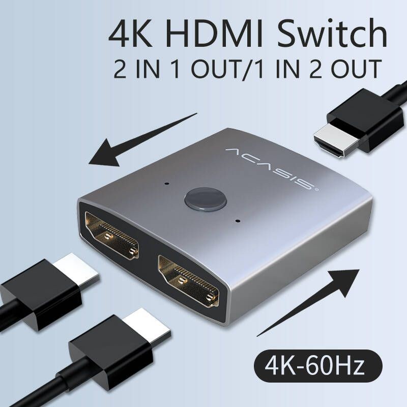in stock Baseus Matrix Bi-Directional 4K HDMI-compatible Switch 2x1 1x2 ...