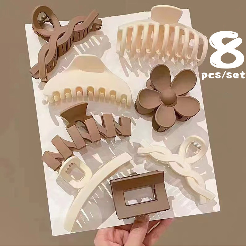 Colorful Fashion Hair Clamp Set Flower Hair Clip Ponytail for Women ...