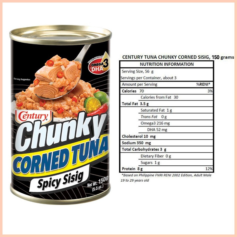 Century Tuna Chunky Corned Tuna Sisig 150g | Shopee Philippines