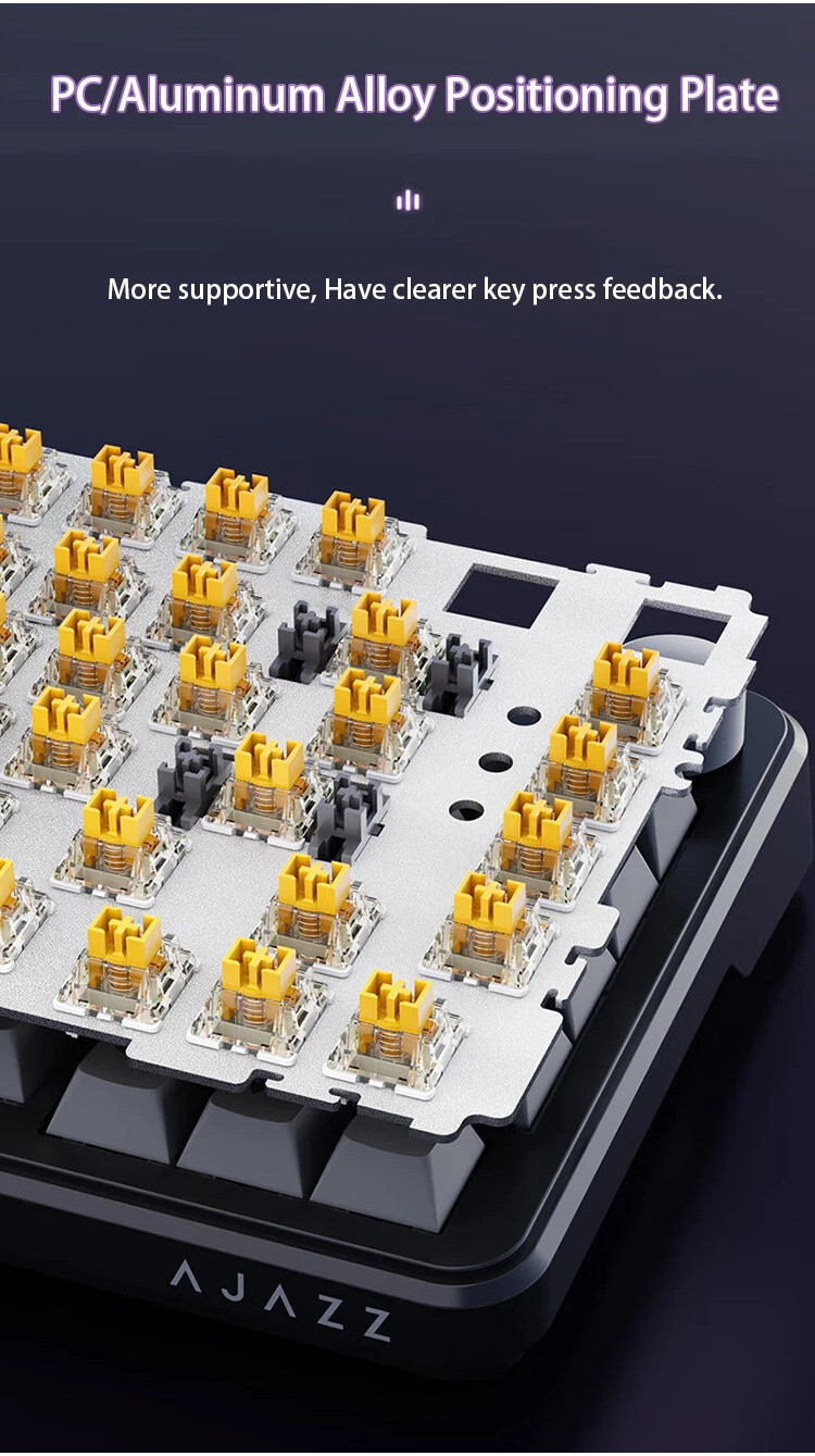 Ajazz AK820 MAX Magnetic Switch Mechanical Keyboard 8k Return Rate with Knob Display Wired and ...